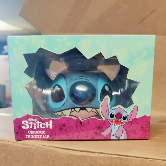 Disney | Toys | Disney Stitch Ceramic Trinket Jar For Jewelry Plants ...
